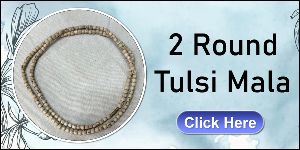 2 Round Pure Tulsi Mala – Original Vrindavan Tulsi Kanthi – Pure Tulsi ...